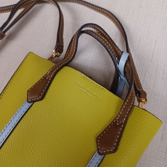 Tory Burch | Bags | Tory Burch Perry Color Block Mini Tote Crossbody ...